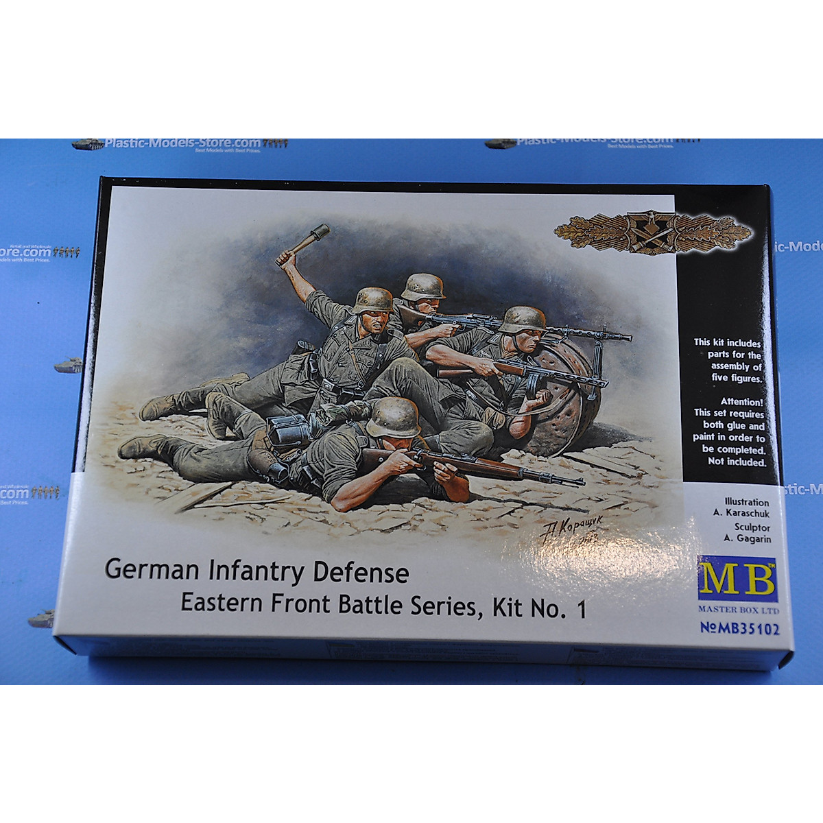 GERMAN INFANTRY, EASTERN FRONT BATTLE SERIES 5 FIGURES 1/35 MASTER BOX 35102