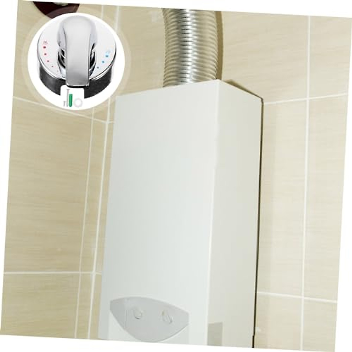 SEWOART Water Heater Mixing Valve Bathtub Decor Shower Valve Bathroom Trim Kit Temp Valve Shower Valve Temperature Mixing Valve Single Handle Shower Handle Trim Alloy Silver