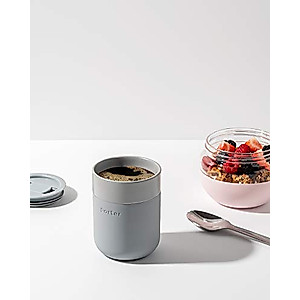 W&P Porter Ceramic Mug w/ Protective Silicone Sleeve, Slate 16 Ounces | On-the-Go | Reusable Cup for Coffee or Tea | Portable | Dishwasher Safe