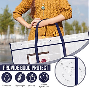 Windyun 2 Pcs Large Poster Storage Bag 48 x 36 Inches 31.5 x 25.5 Inches Bulletin Board Holder Classroom Organization and Storage Poster Storage Container Art Portfolio Case(Blue)