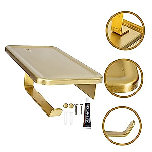 Wall Hangings 1 Set roll Holder Wall Mount Toilet Paper Holder Wall Mount Paper Towel Holders Bath Tissue Paper Towel Hanger Stainless Steel Bronze Toilet Paper Holder Towel Rack