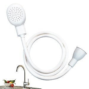 Sink Spray Rubber Hose, Sink Hose Attachment for Faucet Portable Sink Hose Faucet Sprayer, Shampoo Sprayer for Dog, Pets, Bathing Baby, Washing Hair, Rinsing Vegetables (For sink)