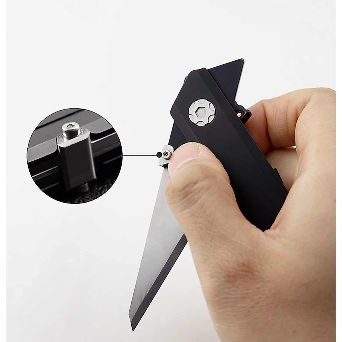 TITANER Raven Titanium EDC Folding Pocket Knife,Box Cutter Suitable for Art Work,Outdoor,Hunting,Household Tools (Black)