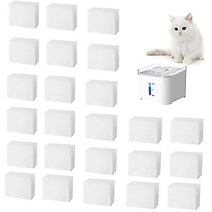 Pet Replacement Sponge Filters Qzbhct Pre Filter Sponges for 67oz / 2L Pet Water Fountain Cat Water Foam Filter Dog Drinking Water Sponge Foam Filters for Pet Dog Cat Fountain (24)