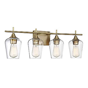 Savoy House Octave 4 Light Bath Bar 8-4030-4-322 in Warm Brass