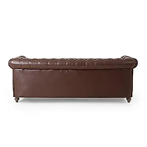 Christopher Knight Home Castalia Sofas, Dark Brown + Natural