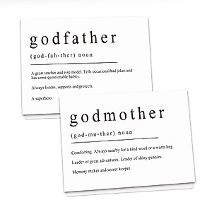 Godparents Proposal Cards, Set of 2, Will You Be My Godmother/Godfather Card