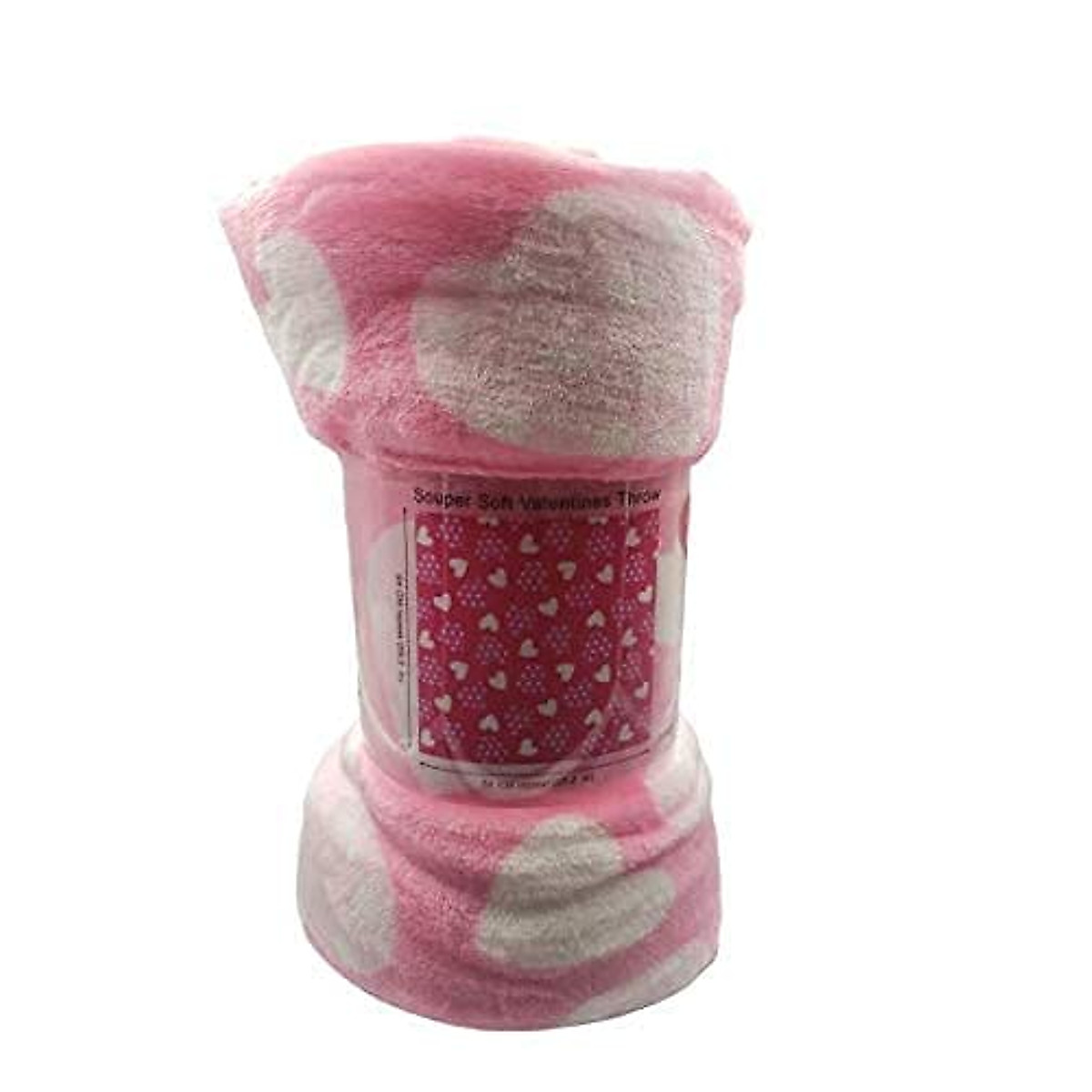 Amor Eterno Be Mine Love Collection Valentine's Day Heart Ultra Plush Throw Blanket (50" x 60") - Polka Dot Whimsical Hearts Fleece Blanket