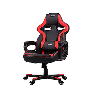 Arozzi - Milano Ergonomic Computer Gaming/Office Chair with Swivel, Tilt, Rocker, Adjustable Height and Adjustable Lumbar Support - Red
