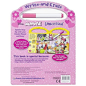 Disney Minnie Mouse - Write-and-Erase Look and Find - Wipe Clean Learning Board - PI Kids