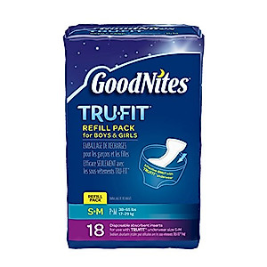 Goodnites Durable Underwear Refills Unisex Small/Medium, 18-Count