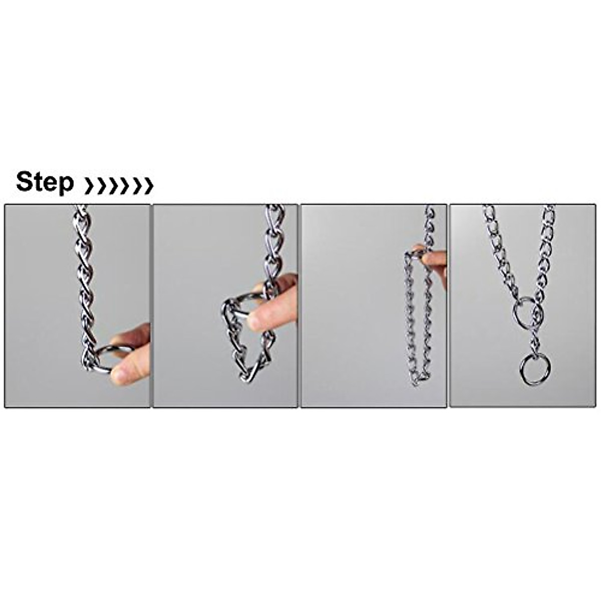 SGODA Chain Dog Training Choke Collar, 22 in, 3 mm