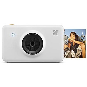 KODAK KOD-MSW Mini Shot Wireless Instant Digital Camera & Social Media Portable Photo Printer, LCD Display, Premium Quality Full Color Prints, Compatible w/iOS & Android (White)