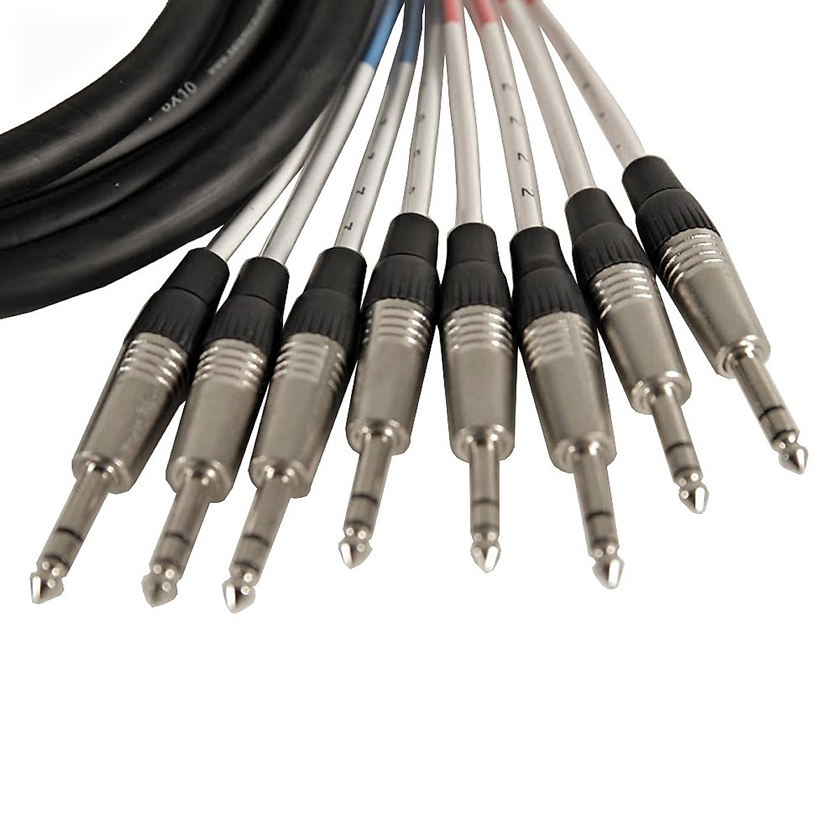 Seismic Audio SATXSW-8x10 4-Channel 10-Feet Insert Snake Cable 8 TRS to 4 XLR Male and 4 XLR Female