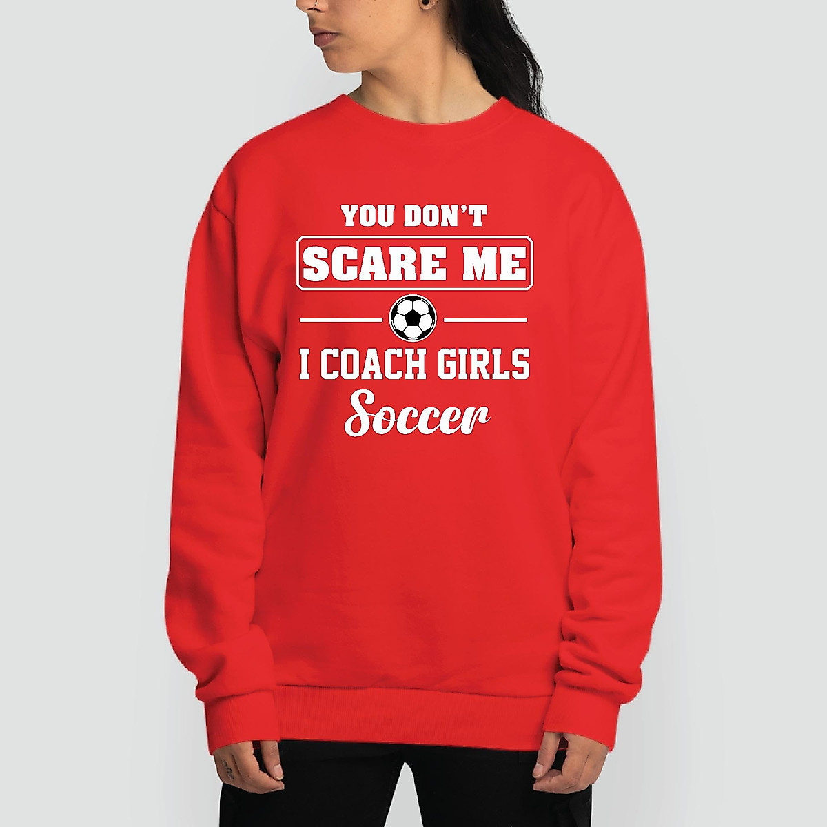 Girls Soccer Teacher Trainer Sweatshirt Funny Gift for Coaches Navy Black Muticolor Unisex Sweatshirt