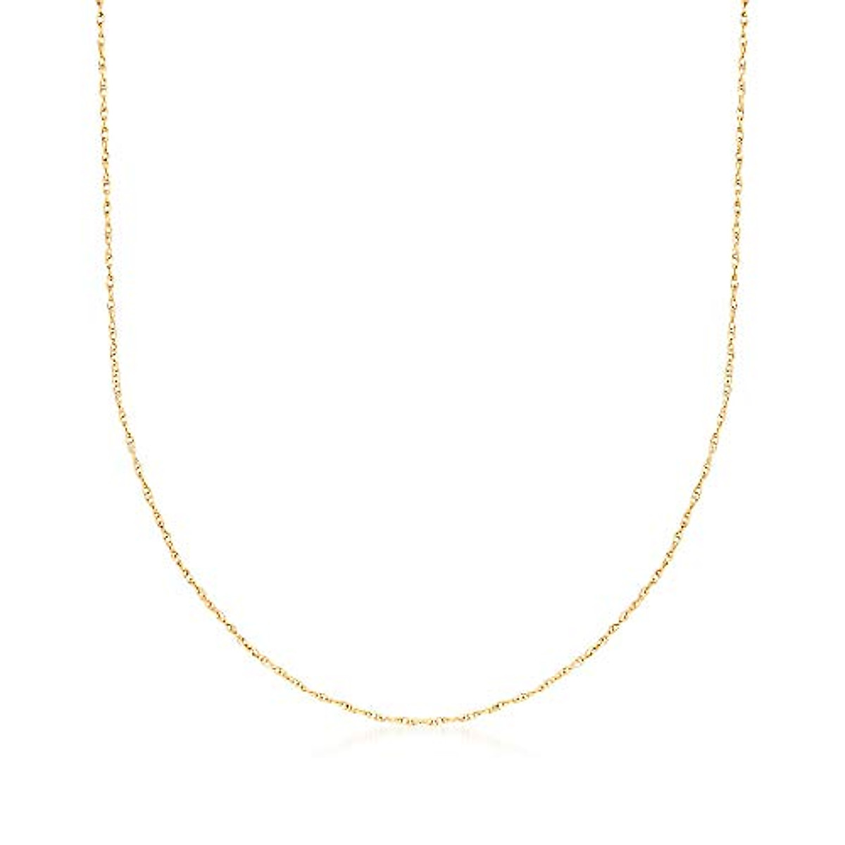 Ross-Simons 0.7mm 14kt Yellow Gold Rope-Chain Necklace. 16 inches