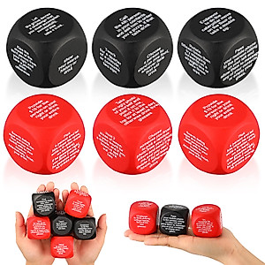 Hanaive 6 Pcs Party Drinking Bar Dice Game Resha Roulette Drinking Games Bachelorette Party Game for Adults White Elephant Gift Wedding Graduation Birthday(Get You Drink)