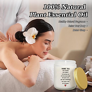 Thank You Gifts for Women, Men, Mom, Teacher, Nurse, Boss Coworkers, Hostess Gifts for Women, Teacher Appreciation Gifts, Boss Appreciation Gifts, 7 oz Soy Wax Candle (Lavender)