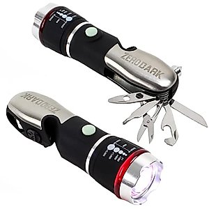 ZeroDark Pocket Knife Flashlight Multitool Emergency Car Kit with Car Window Breaker Seatbelt Cutter - 10-in-1 Car Escape Tool with Swiss Army Knife, Batteries Included