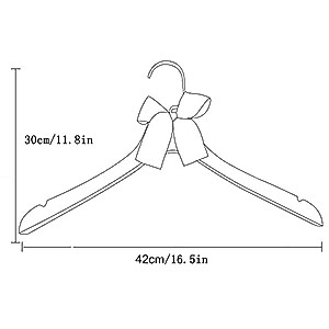 Almondle Personalized Bride Hanger Groom Hanger, Custom Bridal Wedding Hangers Wooden Hanger for Wedding Dress and Bridesmaid Dress