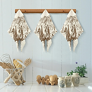 Hand Drawn Brown Retro American Wild West Desert Horse with Cowboy 6 Set Kitchen Dish Towels, Washcloths Cleaning Cloths Dish Cloths, Absorbent Towels Lint Free Bar Tea Soft Waffle Towel 11"x11"