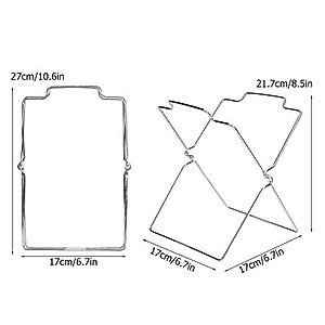 Yosoo123 Kitchen Rack Stainless Steel Foldable Garbage Bag Rack Stand Trash Bag Rack Holder Kitchen Utensils