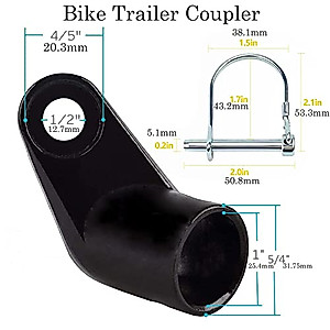 Bike Trailer Hitch Coupler for Instep and Schwinn Bike Trailer,Bike Trailer Connector Parts for Bike Coupler for Kids/Dog,Replacement Bicycle Trailer Attachment for Baby/Pet Bike Trailers