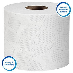 Scott® Professional Standard Roll Bathroom Tissue (05102), White, 80 Rolls/Case, 1,210 Sheets/Roll, 96,800 Sheets/Case