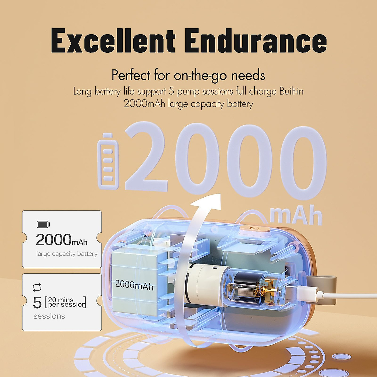 Phanpy Hands-Free Breast Pump E-Shine, Anti-Backflow Design, Smart LED Display with Various Emojis and Memory Function, Low Noise, 4 Modes 8 Levels Portable Wearable Breast Pump, 24mm&20mm Flange