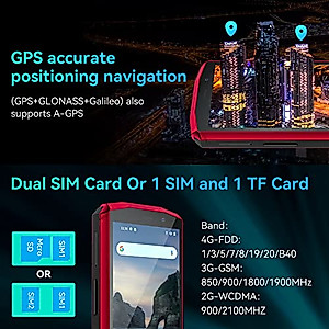 CUBOT Pocket 4 inch Smartphone Without Contract, Android 11 Mobile Phone, 4GB + 64GB, 128 GB Expandable, 3000mAh Battery, 16MP + 5MP Camera, 4G Dual SIM NFC, GPS, Face ID, Red