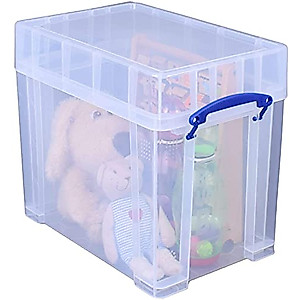 Really Useful Box Plastic Storage Box, Clear, 19 XL Litre (19CXL)