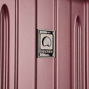 DELSEY PARIS Titanium Hardside Expandable Luggage with Spinner Wheels Checked Luggage, Purple, Checked-Medium 25 Inch