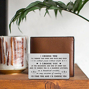 Jzxwan I Choose You Gift, Romantic Christmas Anniversary Card, Meaningful Wedding Day Gift for Groom from Bride, Personalized Marriage Anniversary Valentine's Card, Sentimental Gifts for Men