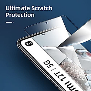 NEW'C 3 Pack Designed for Xiaomi 12T,Xiaomi 12T Pro Screen Protector Tempered Glass, Case Friendly Anti Scratch Bubble Free Ultra Resistant