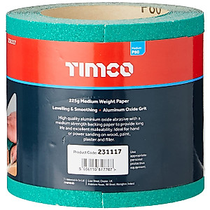 TIMCO 80 Grit Sandpaper Roll - Green -115mm x 10m
