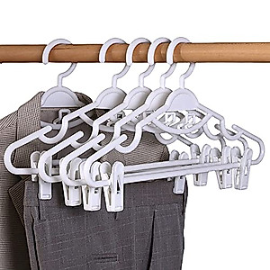 10pcs Plastic Clothes Hangers Non-Slip Skirt Organizer for Sleeveless Tops Pants Skirts