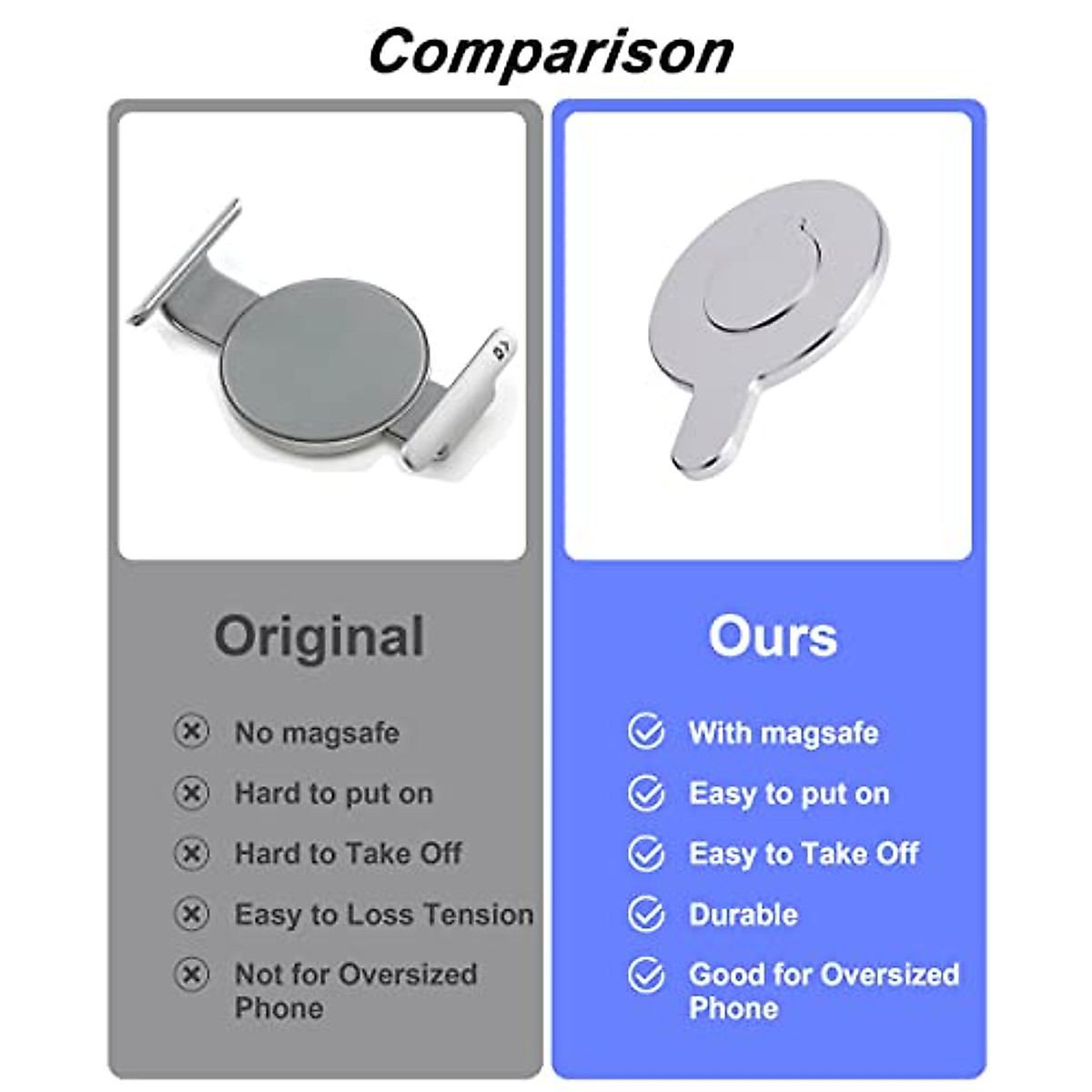 UBeesize DJI Magnetic Ring Clamp Holder for Any Phone,for Magsafe DJI OM6 / OM5 / OM4 SE / OM4 Adapter,Compatible with DJI OM Accessories and DJI Osmo Gimbal Stabilizer