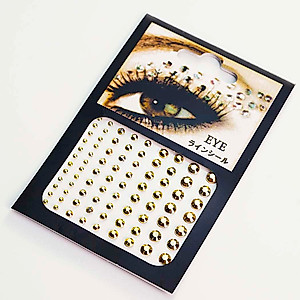 Zoestar Crystal Eye Jewels Sparkly Rhinestone Eye Makeup Jewelry Festival Rave Stickers for Women (Style 1)