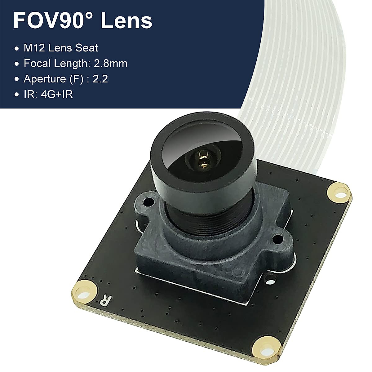 Pibiger IMX219 Camera Module with M12 FOV160 Lens for Raspberry pi, Jetson Nano, Jetson Xaiver Compatible with Raspberry pi Camera v2