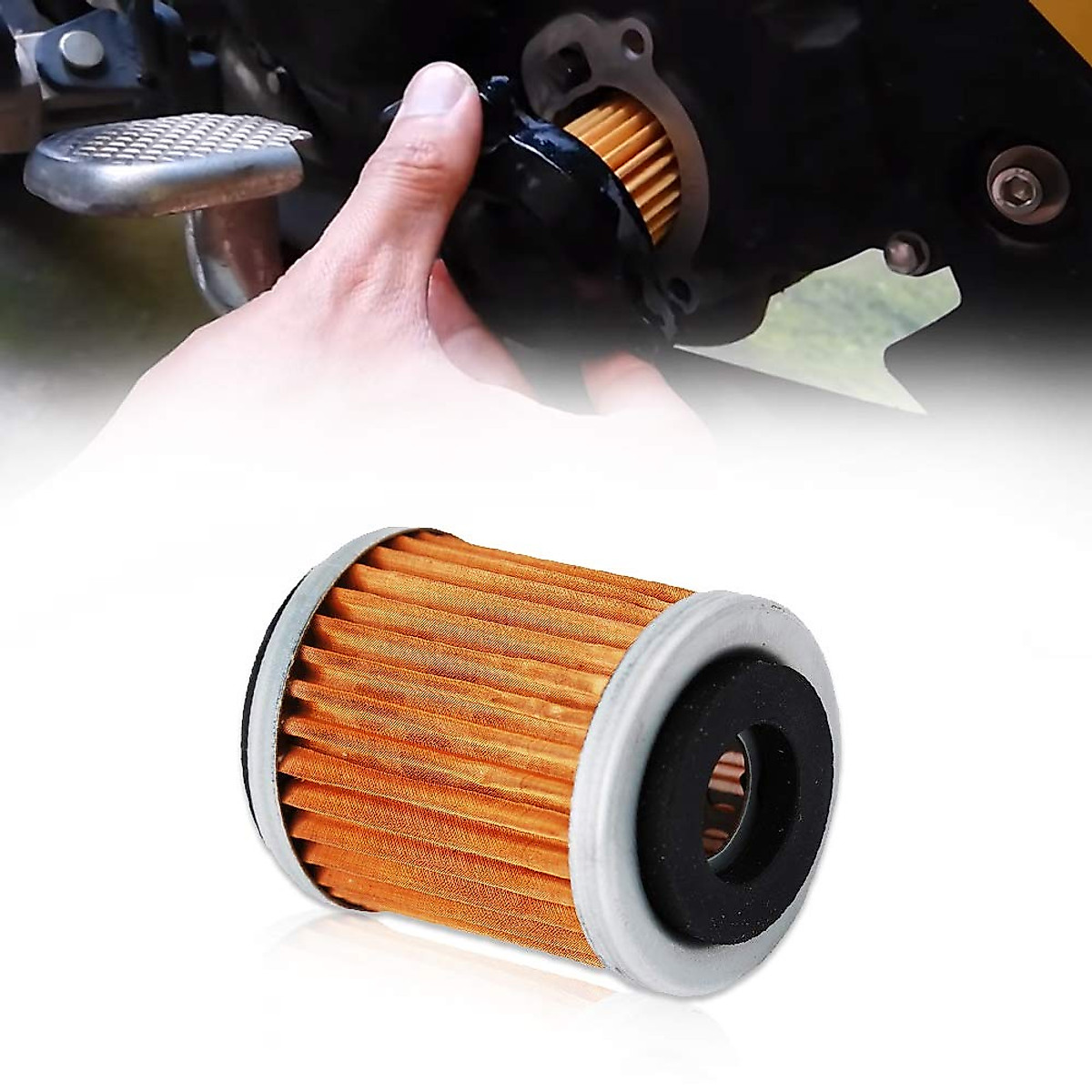 HIFROM Air Filter Element Cleaner with Oil Filter Spark Plug Kit Replacement for 2005-2013 Yamaha Raptor 350 YFM350R Replace 1UY-14451-00-00 1UY134400100