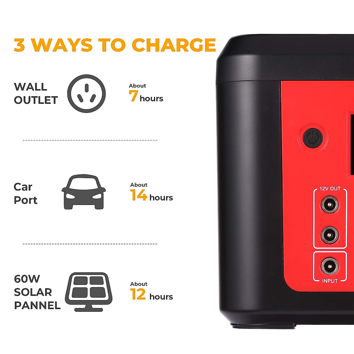 Portable Power Station, Portable Solar Generator,178Wh/48000mAH Backup Lithium Battery with flashlight, Small Electrical Generator with DC/AC/USB Outlets for Outdoor Camping Travel Hunting Blackout