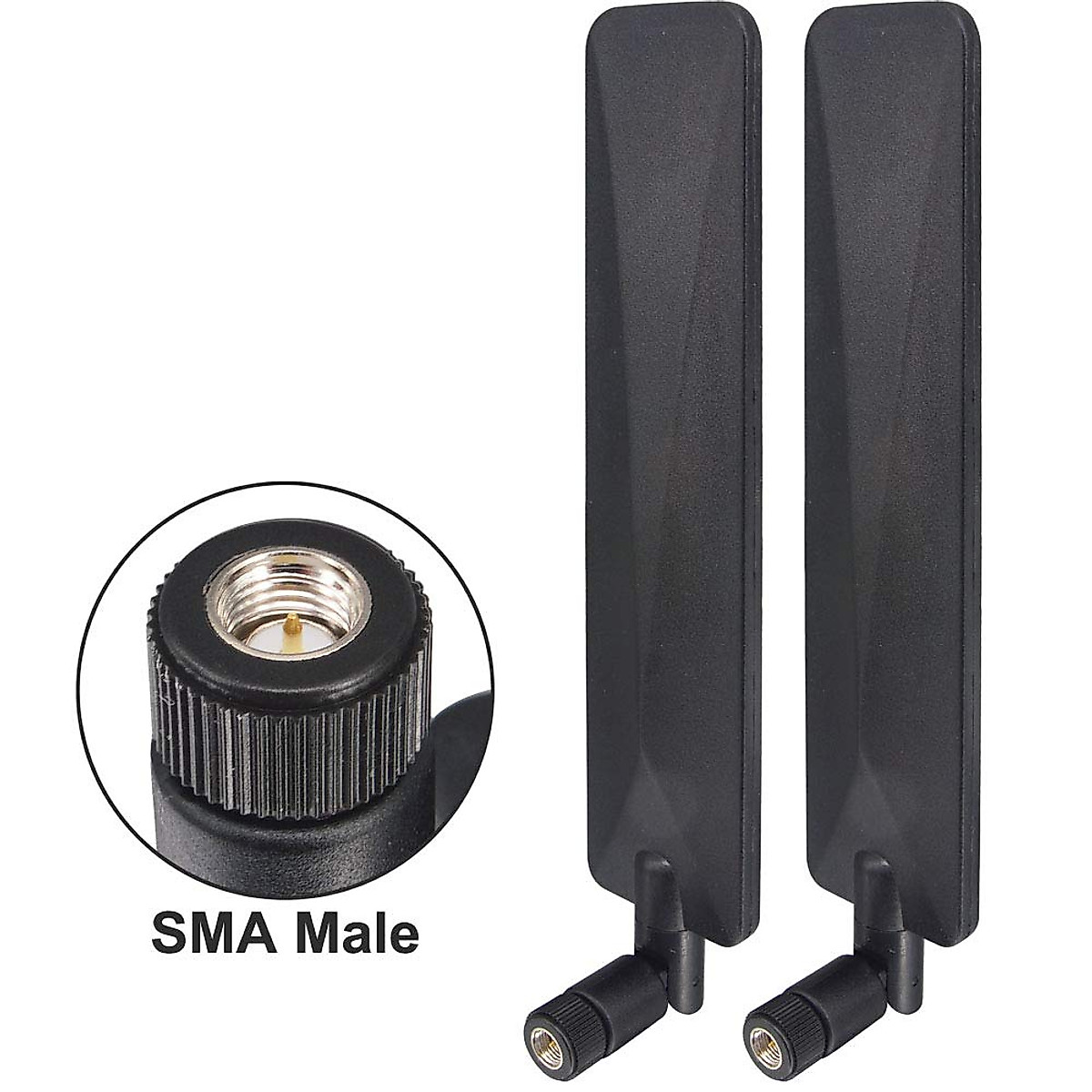 Kaunosta 4G LTE Antenna 10DBI SMA Male Antenna WiFi Aerial Omnidirectional Antenna 700-2700 MHz for WiFi Router Long Range Receiver Wireless Network Card 4G LTE Security Camera 2pcs