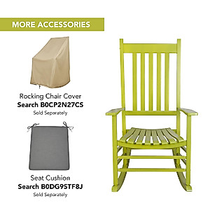 Shine Company Vermont Rocking Chairs, Outdoor Front Porch Rocker Set of 2, Lime