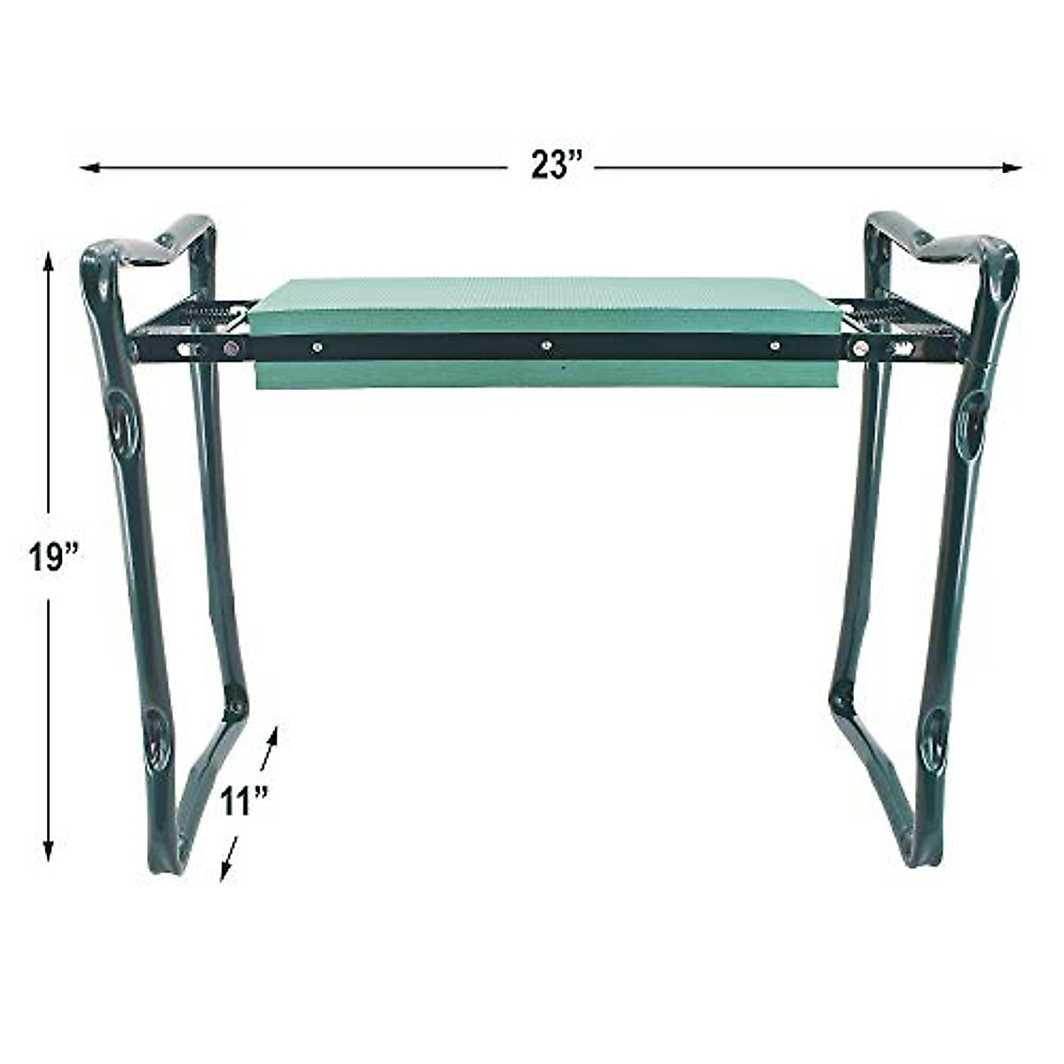 Arcadia Garden Products 1603 Garden Kneeler, Foldable Weeding Seat, Green