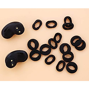 IiEXCEL Galaxy Buds Live Adapter Tips Eartips Earbuds, 8 Pairs Replacement S/L 2 Size Silicone Rubber Ear Tips Buds Wing Tips Fit in Case Compatible with Samsung Galaxy Buds Live - Black
