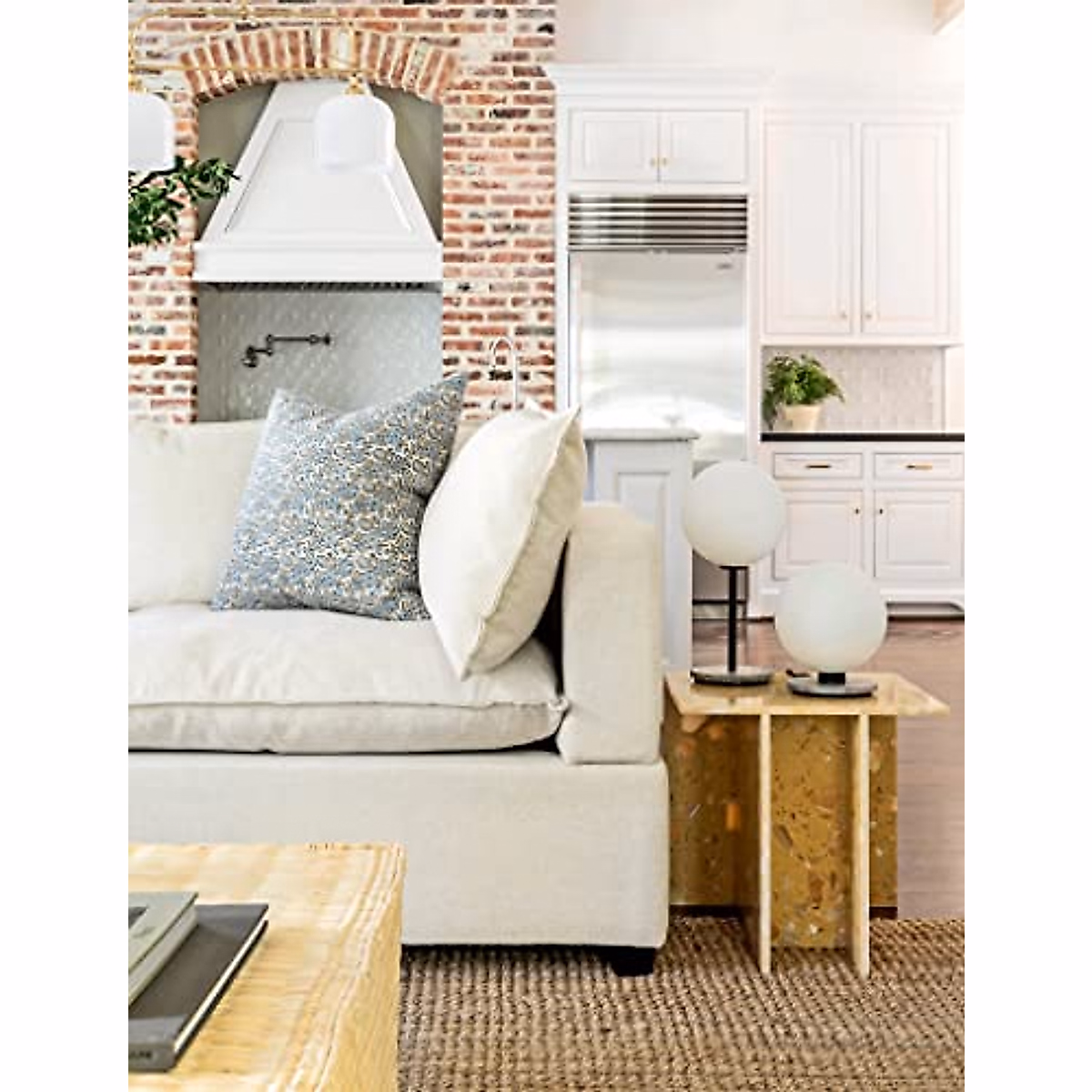 ALBANY PARK Kova 84" Modern Modular Sofa Sectional, Beige