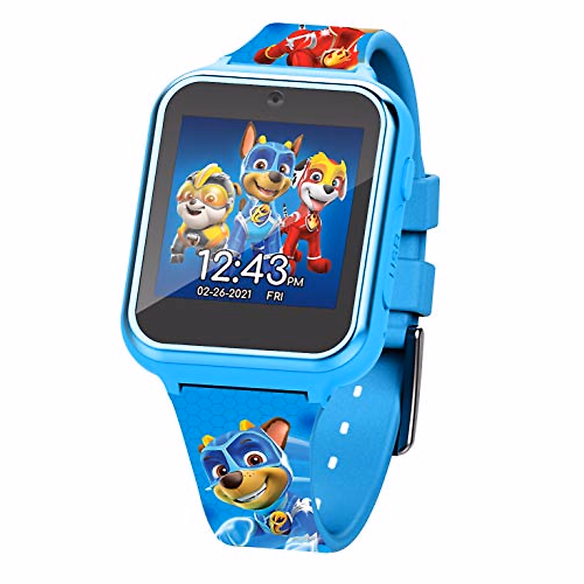 Accutime Kids Nickelodeon Paw Patrol Blue Educational Learning Touchscreen Smart Watch Toy for Toddlers, Boys, Girls - Selfie Cam, Games, Alarm, Calculator, Pedometer (Model: PAW4316AZ)