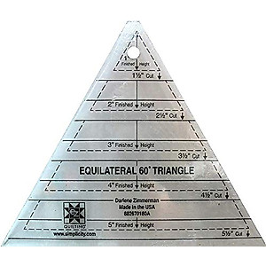 EZ International 882670180 Triangle Rotary Cutting Shapes White Large