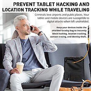 Mission Darkness NeoLok Non-Window Faraday Bag for Tablets (+ Secure Magnetic Closure) // Device Shielding for Law Enforcement & Military, Data Security, Anti-Hacking & Anti-Tracking Assurance