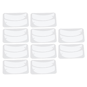 10 Pairs Reusable Silicone Under Eye Gel Pads for Eyelash Extensions, Flexible Notch Design Eyelash Extension Patches for Salons Individuals Schools (White)